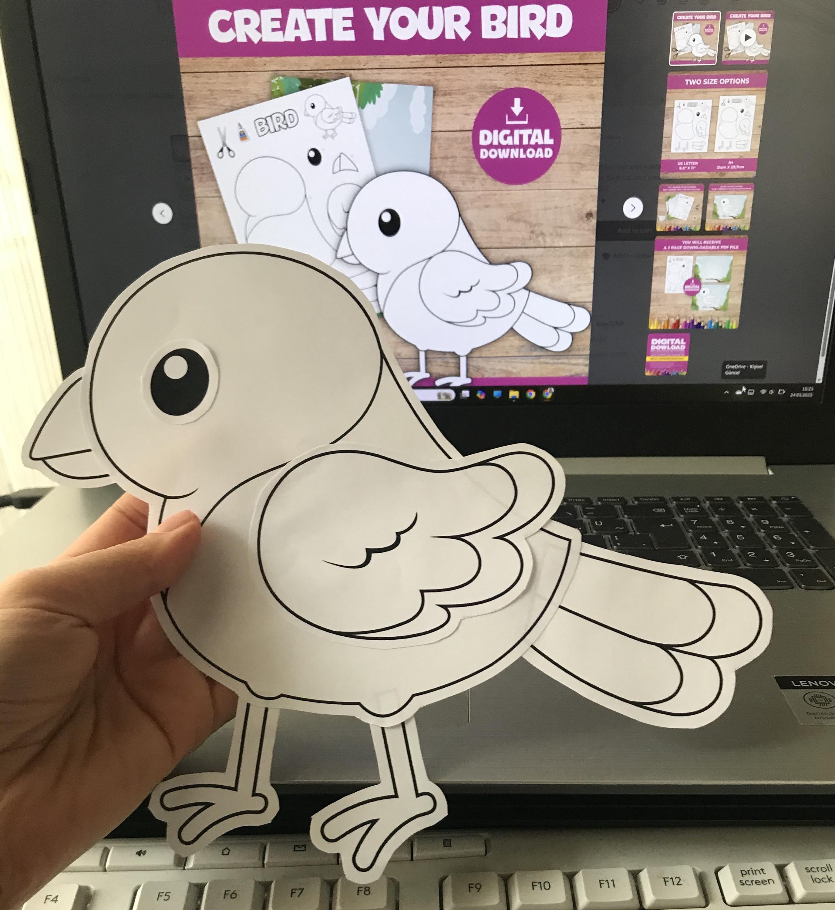 Create Your Own Fun Cut and Paste Bird!, Cut and Paste Craft Activity ...