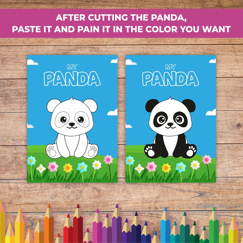 Panda Cut and Paste Craft, Paper Panda Decorations, Printable Activity ...