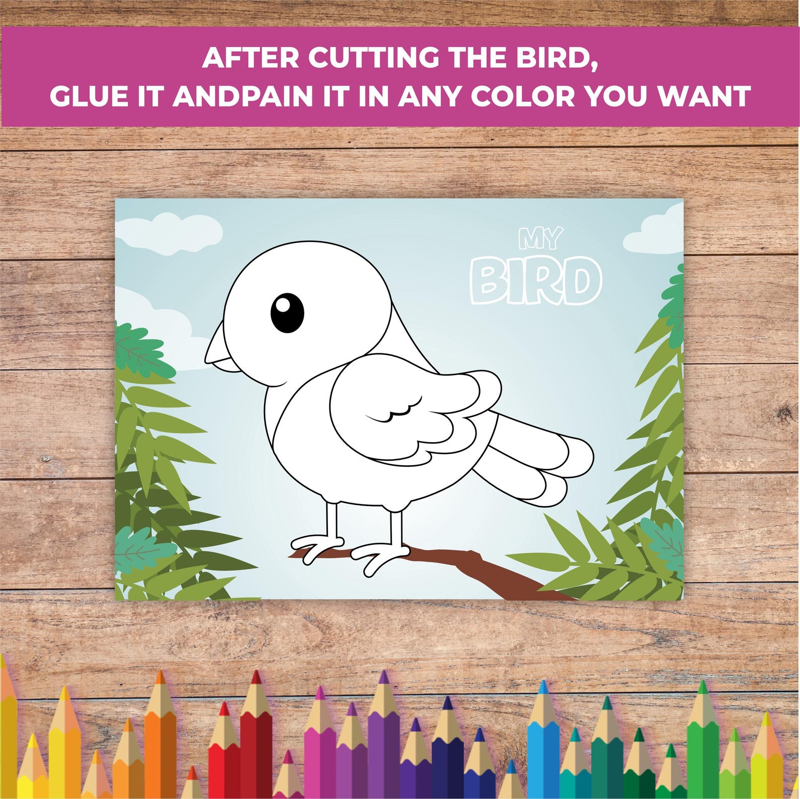 Create Your Own Fun Cut and Paste Bird!, Cut and Paste Craft Activity ...