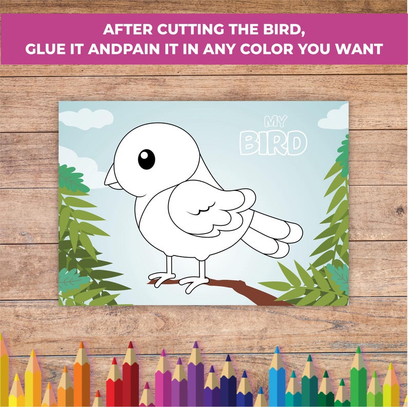 Create Your Own Fun Cut and Paste Bird!, Cut and Paste Craft Activity ...