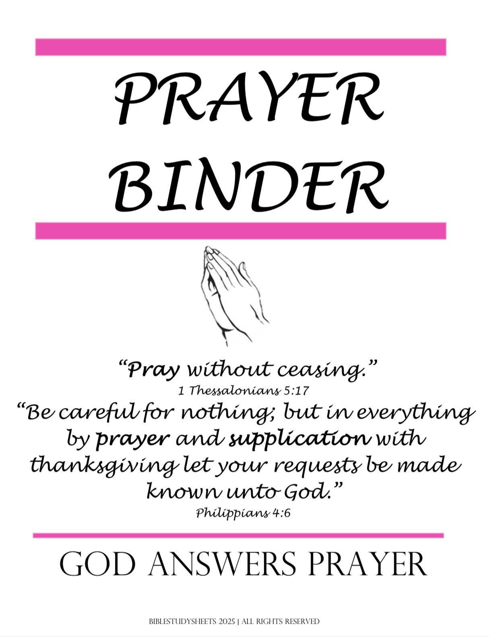 Prayer Binder Printable Sheets - Etsy