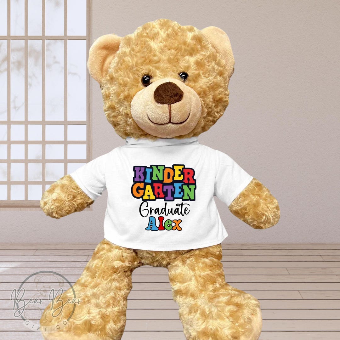 Custom Kindergarten Graduation Teddy Bear Plushie Gift, Personalized ...