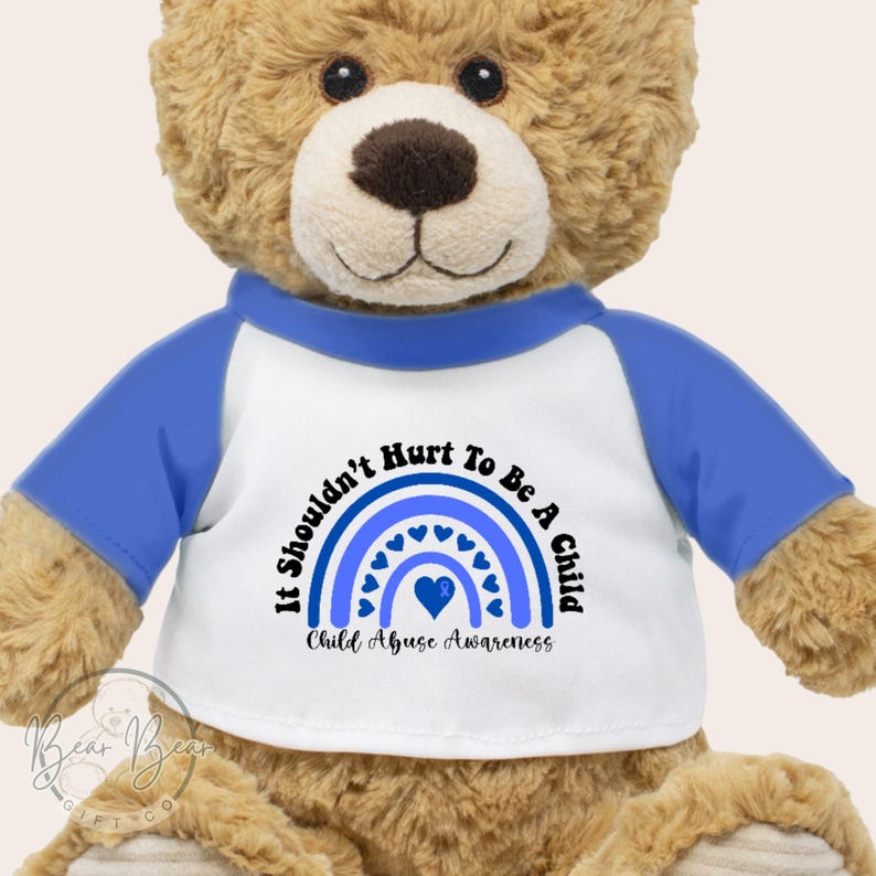 Child Abuse Prevention Awareness Teddy Bear Gift, Blue Child Welfare ...