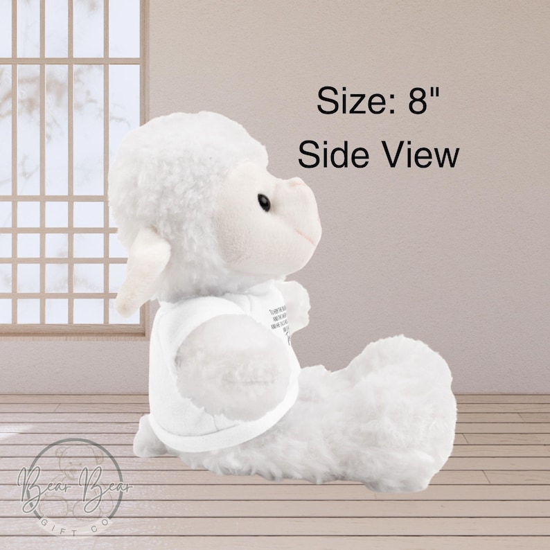 John 10:3 Scripture Sheep Plush Gift, Christian Bible Verse Lamb With T ...