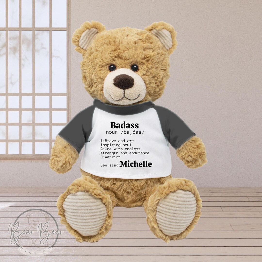 Personalized Name Badass Definition Teddy Bear Gift, Funny ...