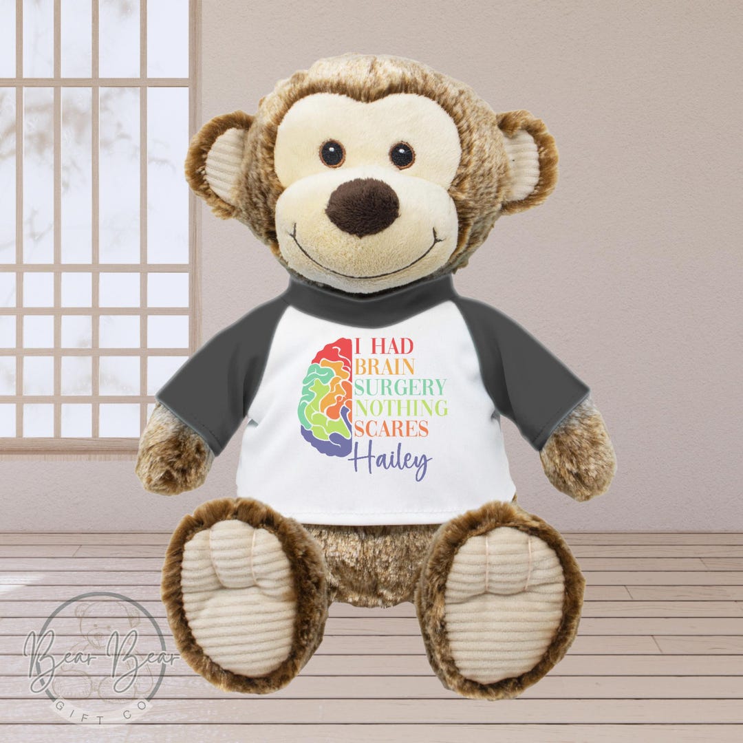 Personalized Brain Surgery Survivor Teddy Bear Gift, Custom Brain ...