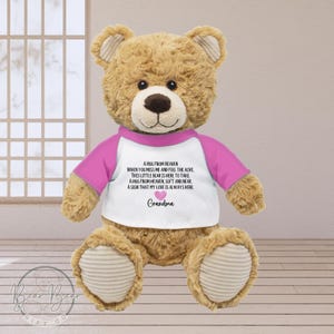 A Hug From Heaven Memorial Teddy Bear Gift, Personalized Plush Monkey ...
