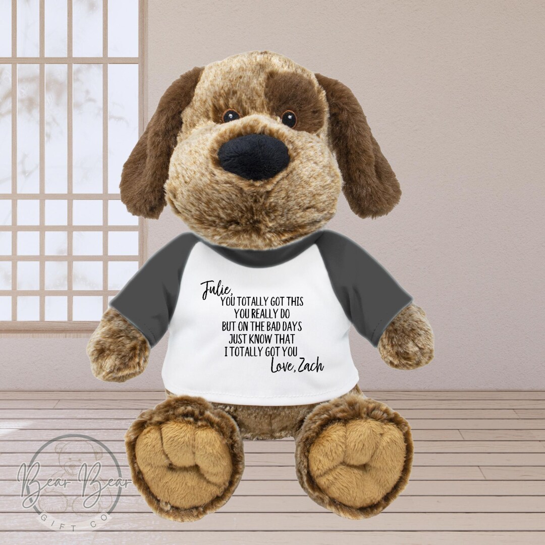 Custom Comfort Hug Plush Puppy Gift, Personalized Emotional Support ...
