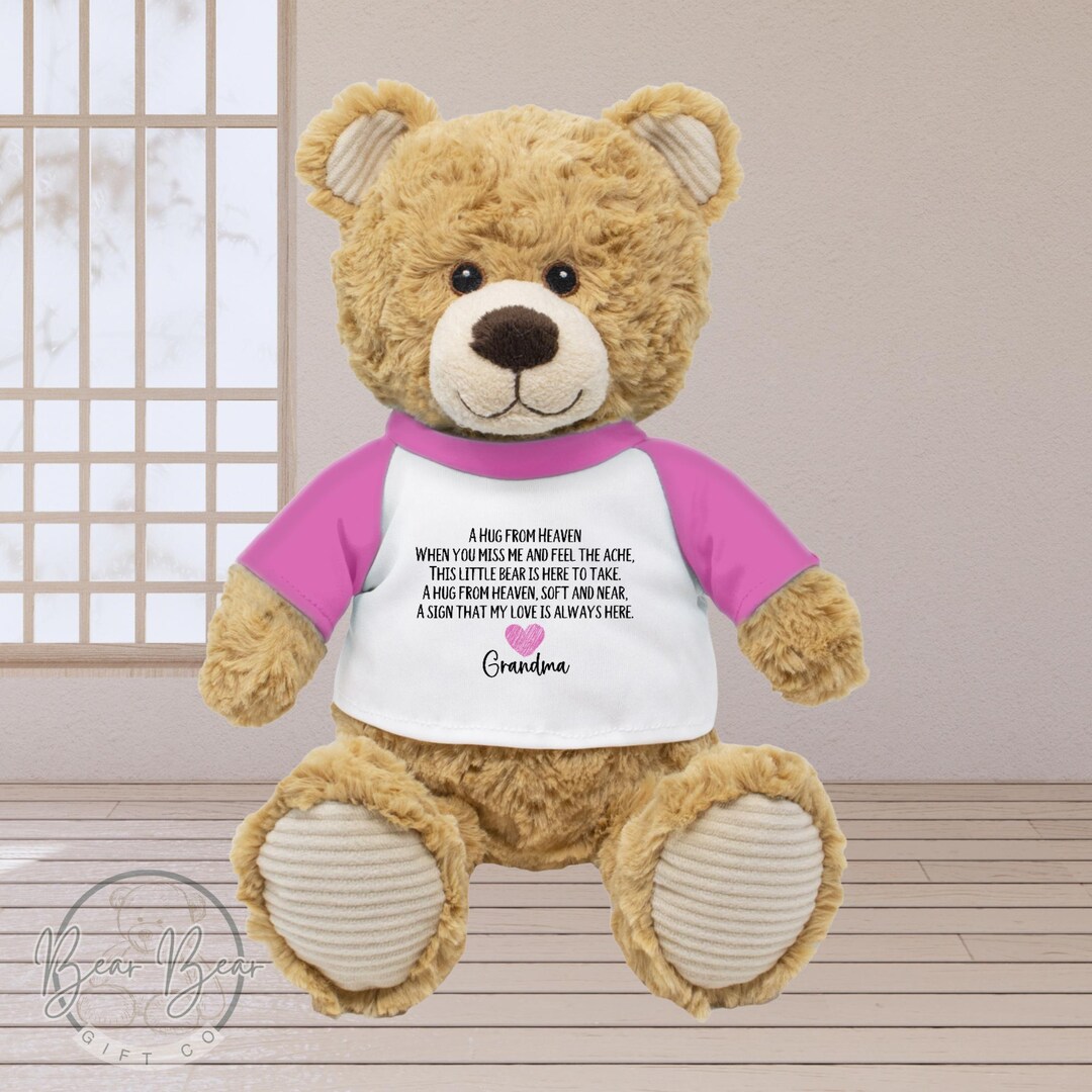 A Hug From Heaven Memorial Teddy Bear Gift, Custom Plush Puppy Dog ...