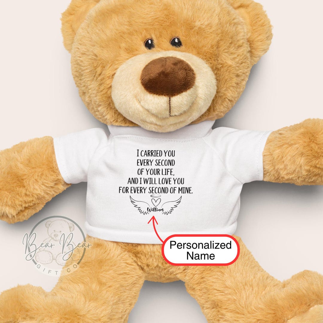 Personalized Miscarriage Memorial Teddy Bear Gift, Custom Name Plush ...