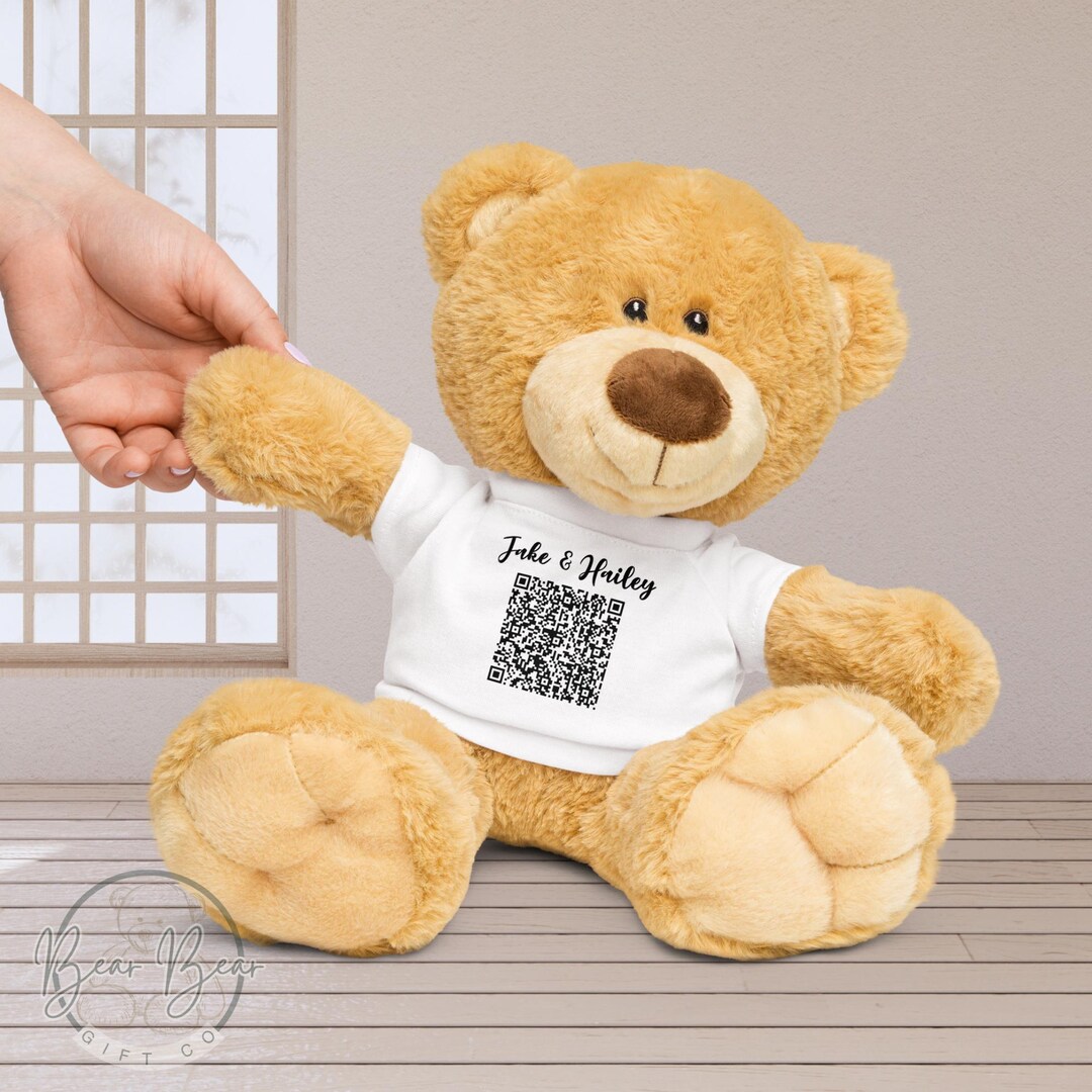 Surprise Reveal QR Code Custom Photo Teddy Bear Gift, Personalized ...