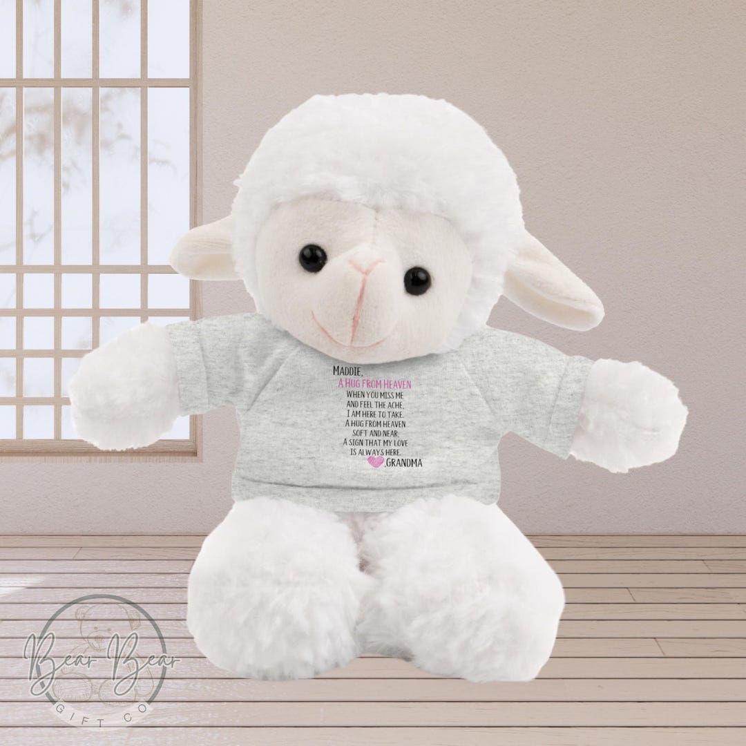 Personalized Hug From Heaven Memorial Lamb Plush Gift, Custom in Memory ...