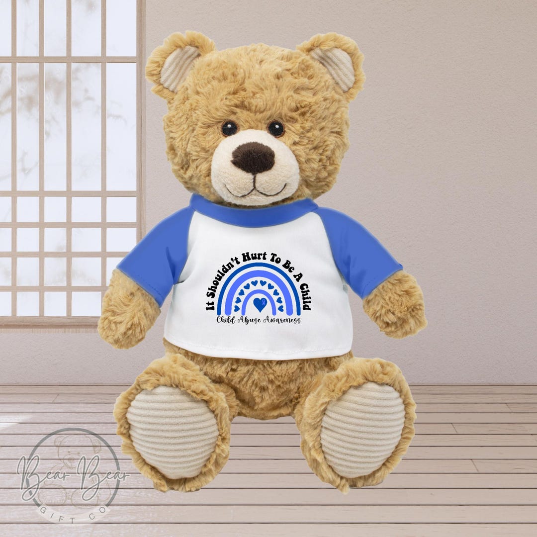 Child Abuse Prevention Awareness Teddy Bear Gift, Blue Child Welfare ...