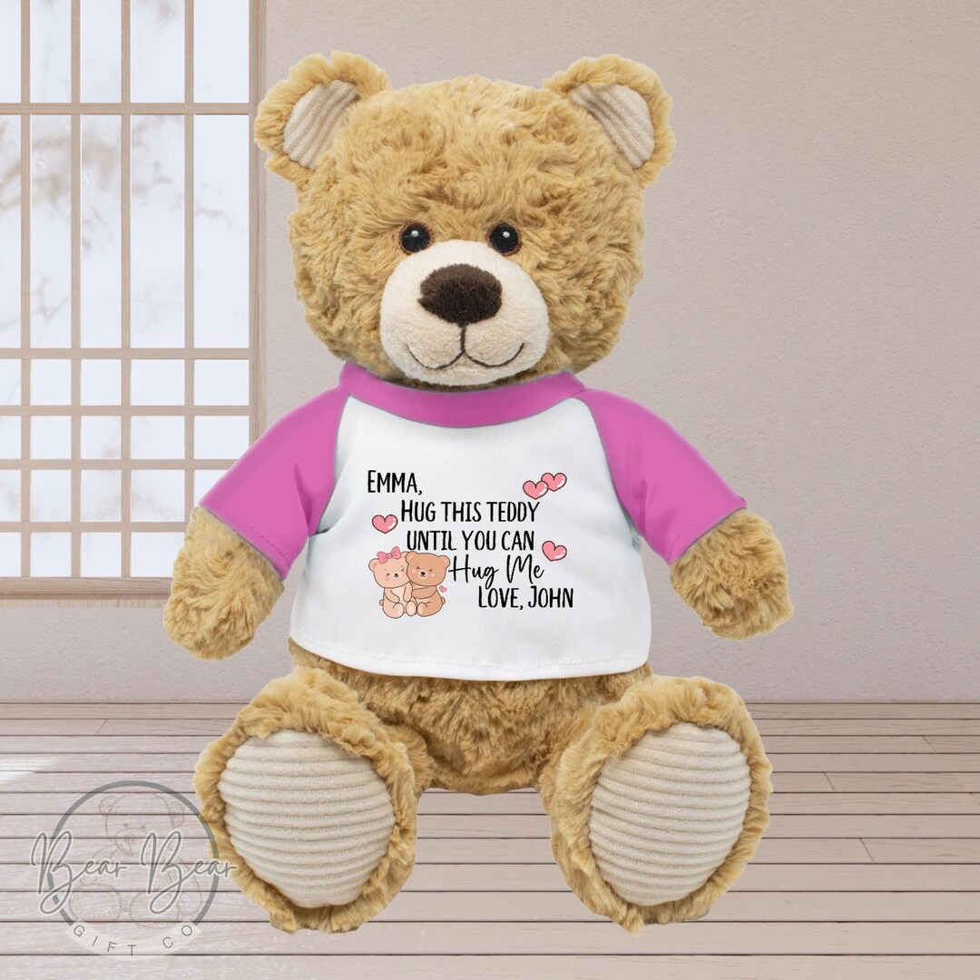 Personalized Long Distance Relationship Teddy Bear Gift, Hug Me Comfort ...
