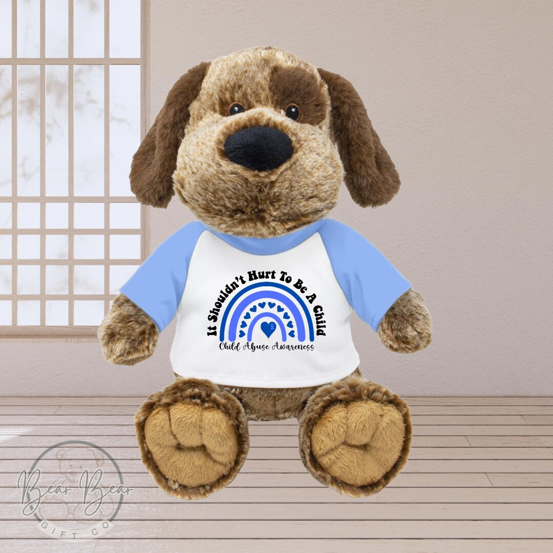Child Abuse Prevention Awareness Puppy Plushie Gift, Blue Child Welfare ...
