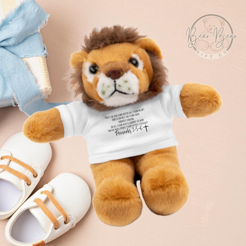 Custom Christian Bible Verse Lion or Lamb Plush Gift, Scripture Plushie ...