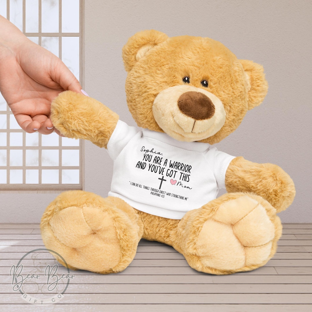 Personalized Prayer Bear Gift, Custom Message Teddy Bears With T-shirt ...