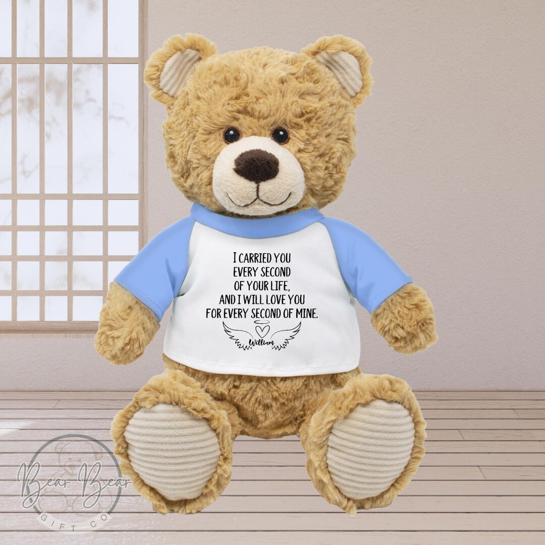 Custom Miscarriage Memorial Teddy Bear Gift, Personalized Name Plush ...