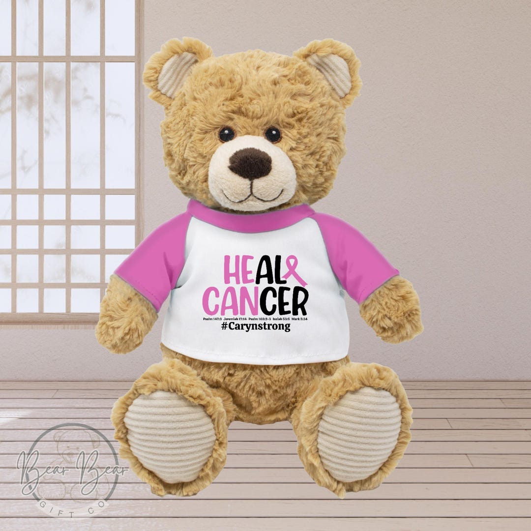 Custom He Can Heal Cancer Teddy Bear Gift, Personalized Color Cancer ...