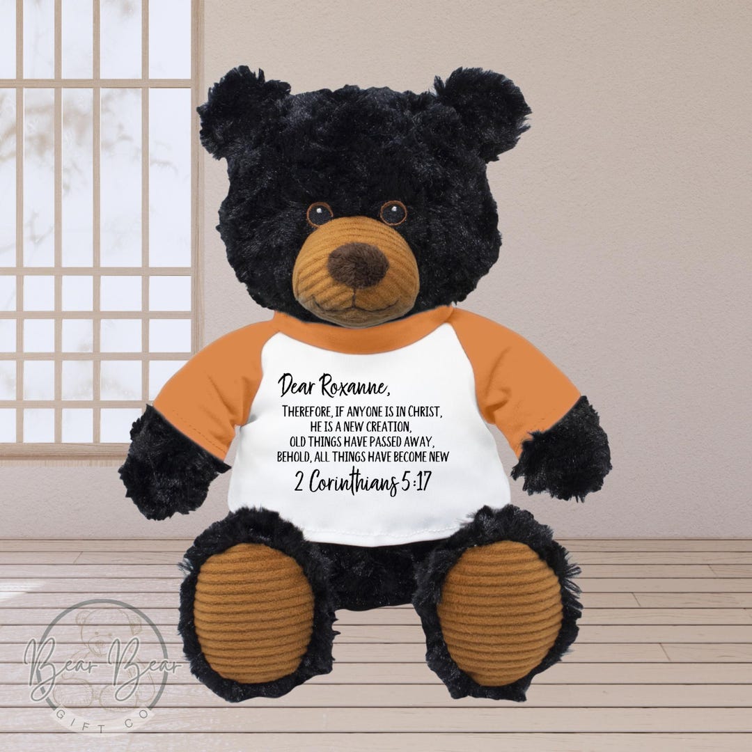 Custom Bible Verse Teddy Bear Gift, Personalized 2 Corinthians 5:17 ...