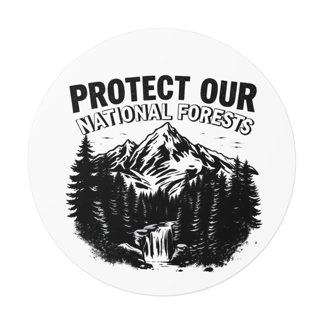 Protect Our National Forests, Eco-friendly Round Vinyl Stickers ...