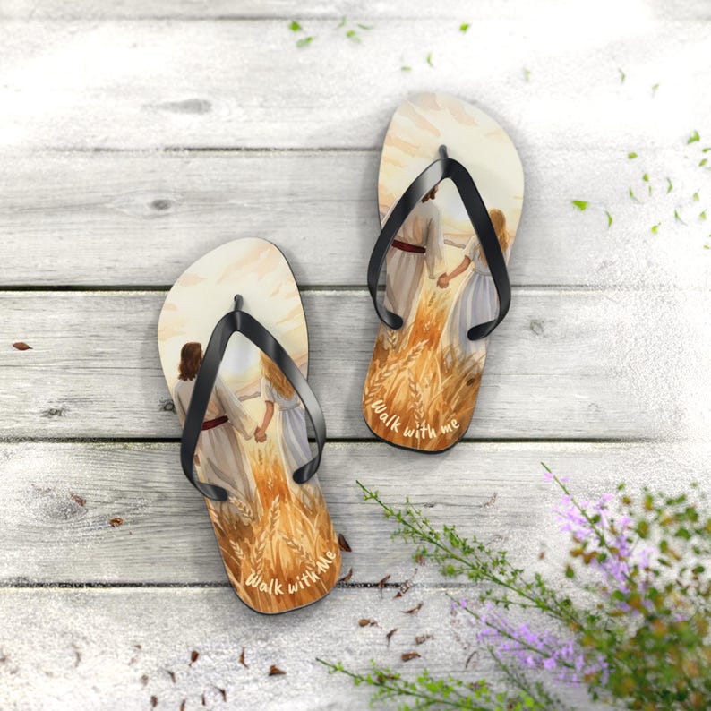 2026 LDS Youth Theme Walk With Me Christ Watercolor Flip Flops, LDS ...