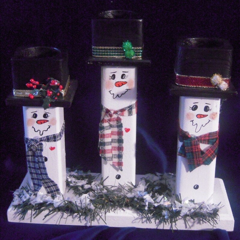 Snowman Tea Light - Etsy