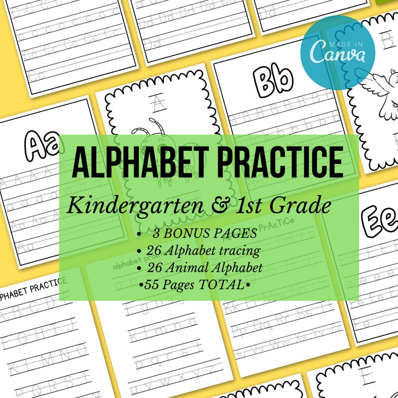 Alphabet Worksheets Printable Tracing Coloring Teacher Kids Letters ...