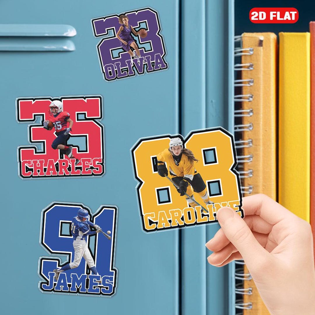 Custom Sport Locker Magnet Personalized Team Name Magnet Football ...
