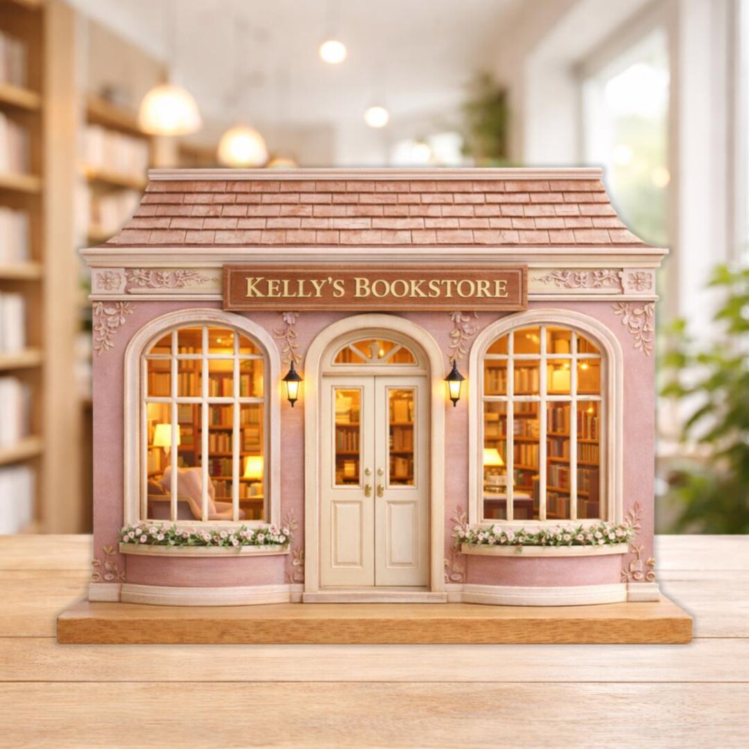 Custom Bookstore Wooden Block Personalized Book Lover Gift Wood Plaque ...