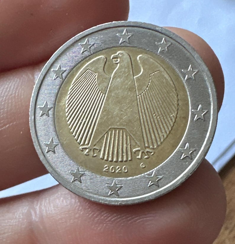 2020 German 2 Euro Coin, Letter G // Federal Eagle // Collector's Coin ...