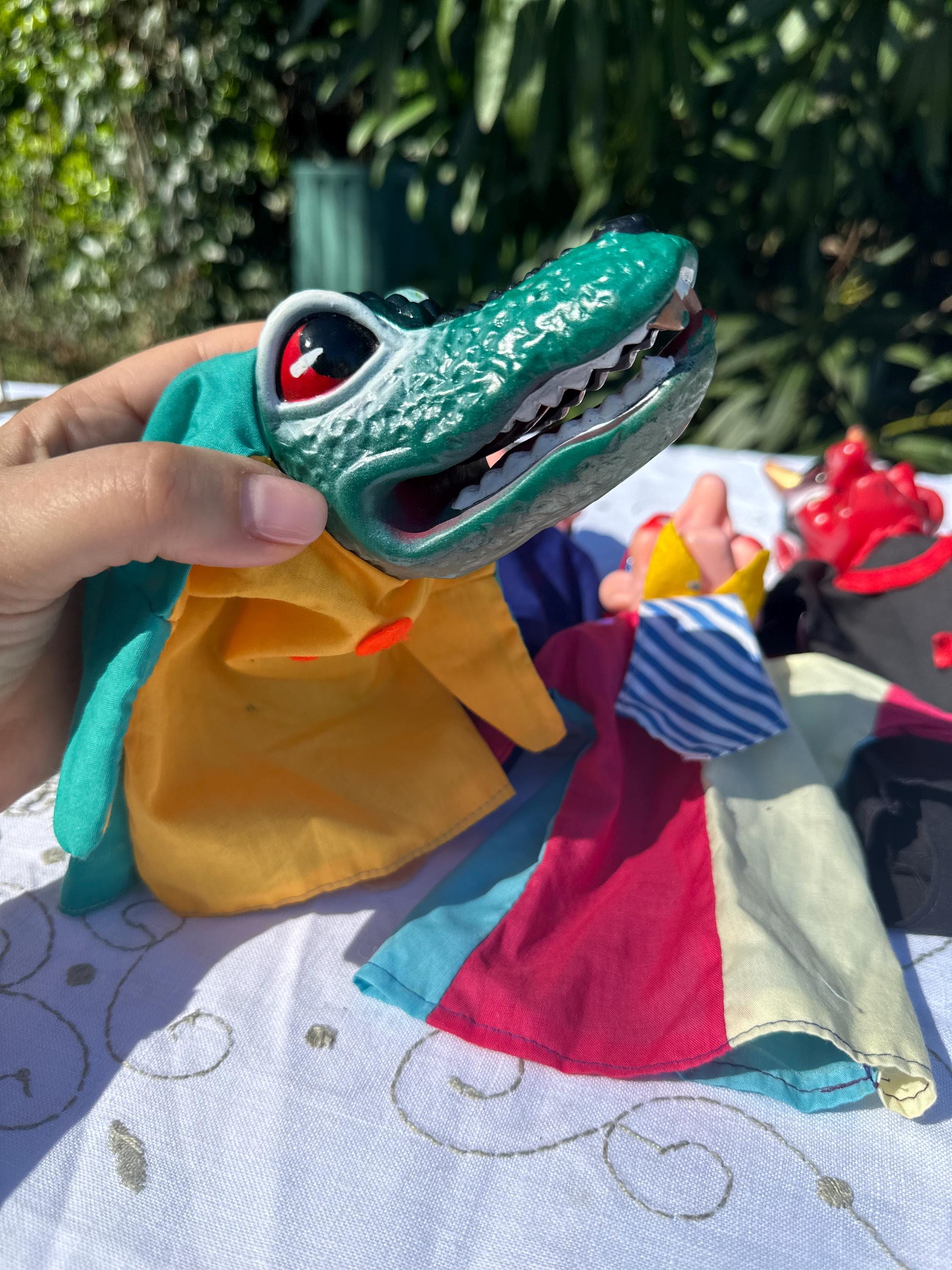 5 French Vintage Rubber Hand Puppets - French Guignol Puppets - Doll ...