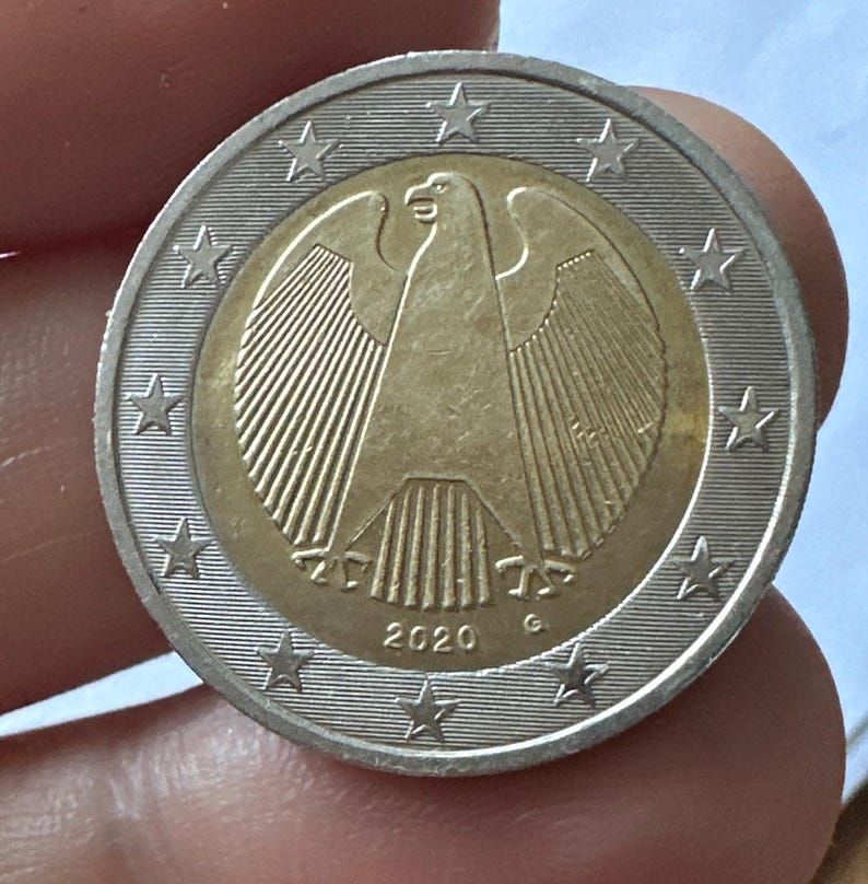 2020 German 2 Euro Coin, Letter G // Federal Eagle // Collector's Coin ...
