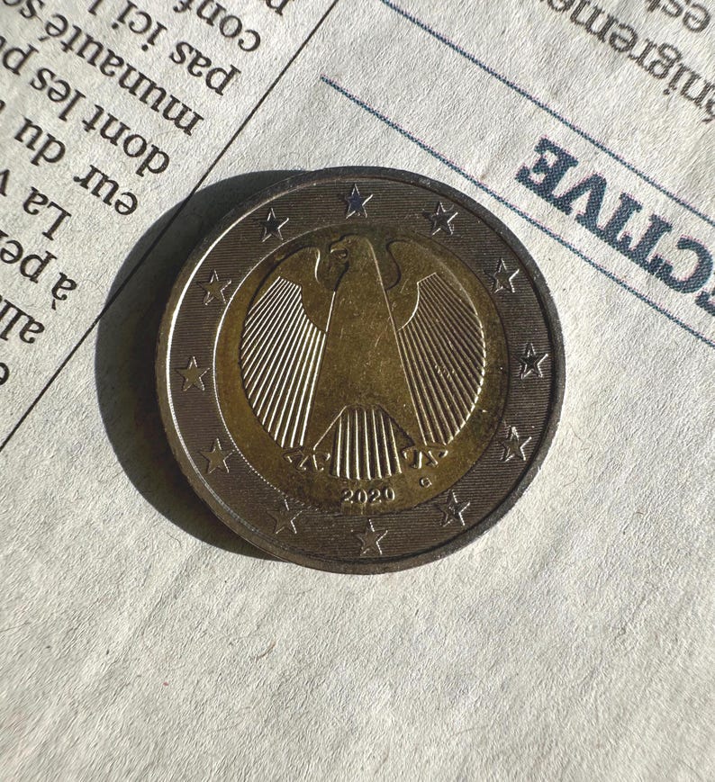 2020 German 2 Euro Coin, Letter G // Federal Eagle // Collector's Coin ...