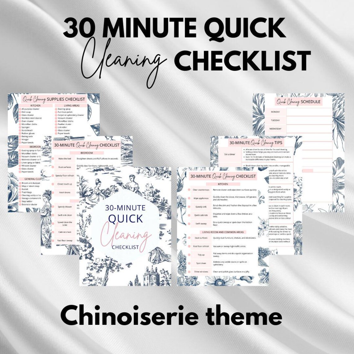 30 Minute Room Cleaning Checklist , Room Cleaning Printable , Cleaning ...