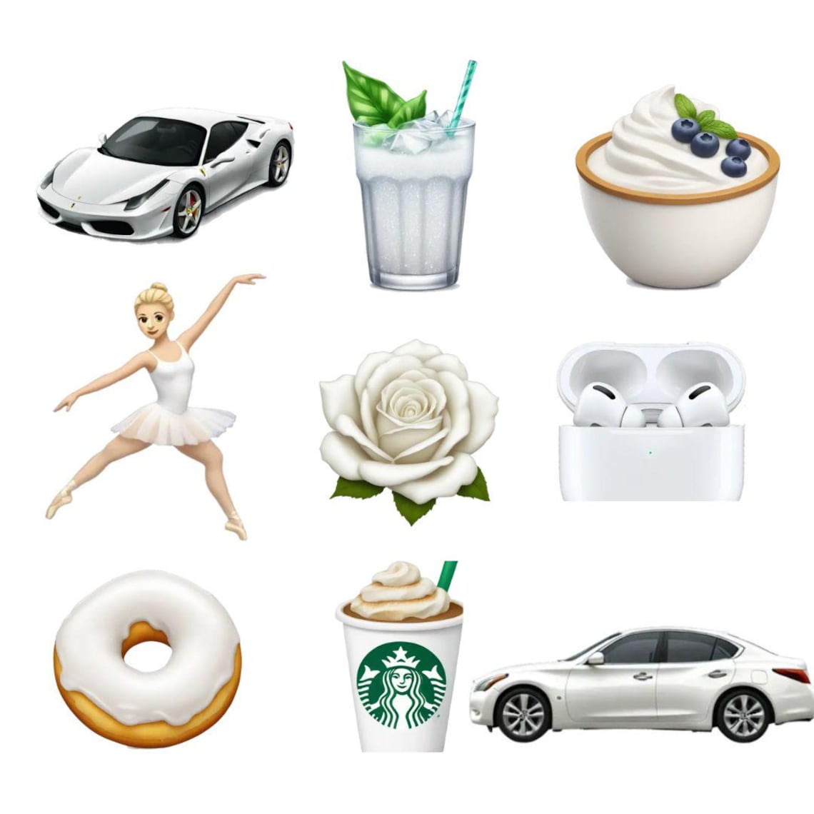 741 Aesthetic Ios Emoji Sticker Bundle Emoji Pack Imessage Instagram ...