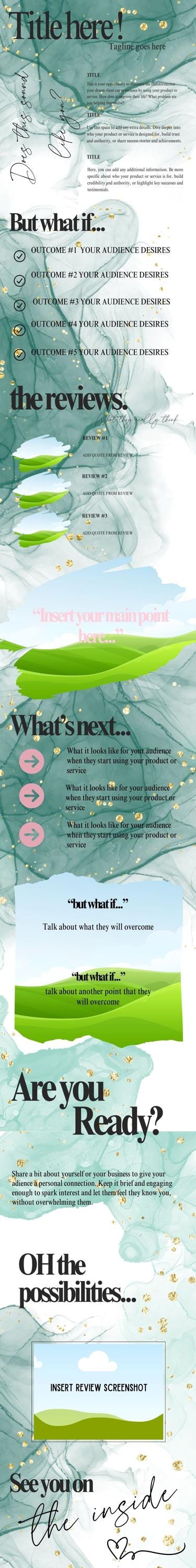 7 Beacons , Stan Store Sales Page Template Editable Canva , High ...