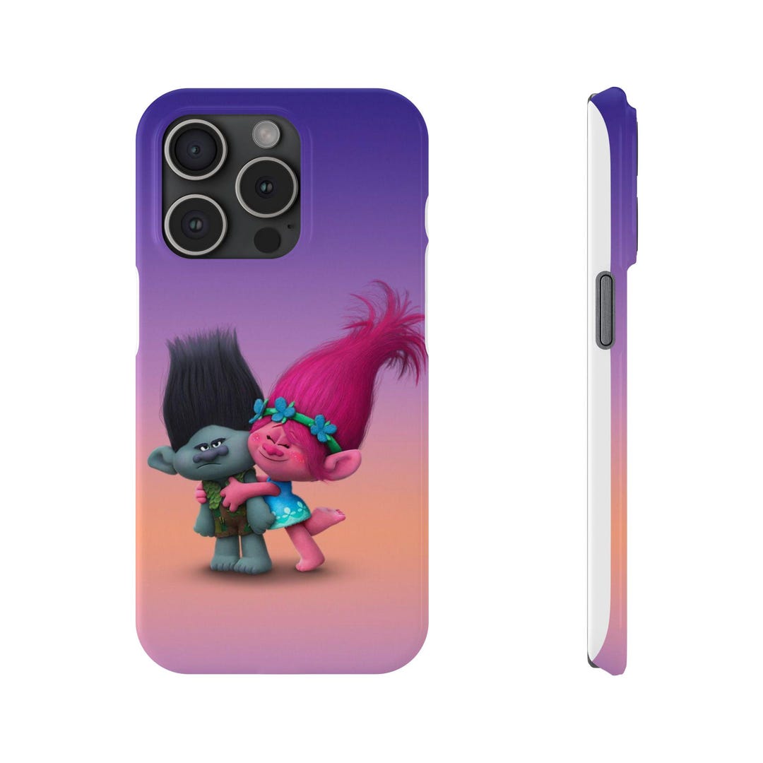Colorful Trolls Slim Phone Case - Fun, Whimsical Protection for Kids ...