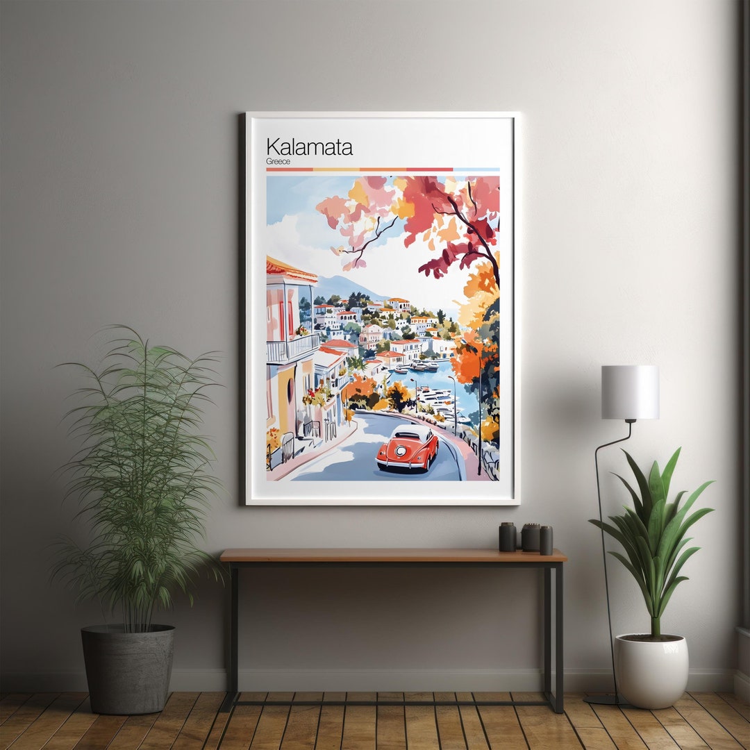 Kalamata Poster - Kalamata Travel Print / Greece Wall Art Print / Greece Home Decor / Kalamata ...