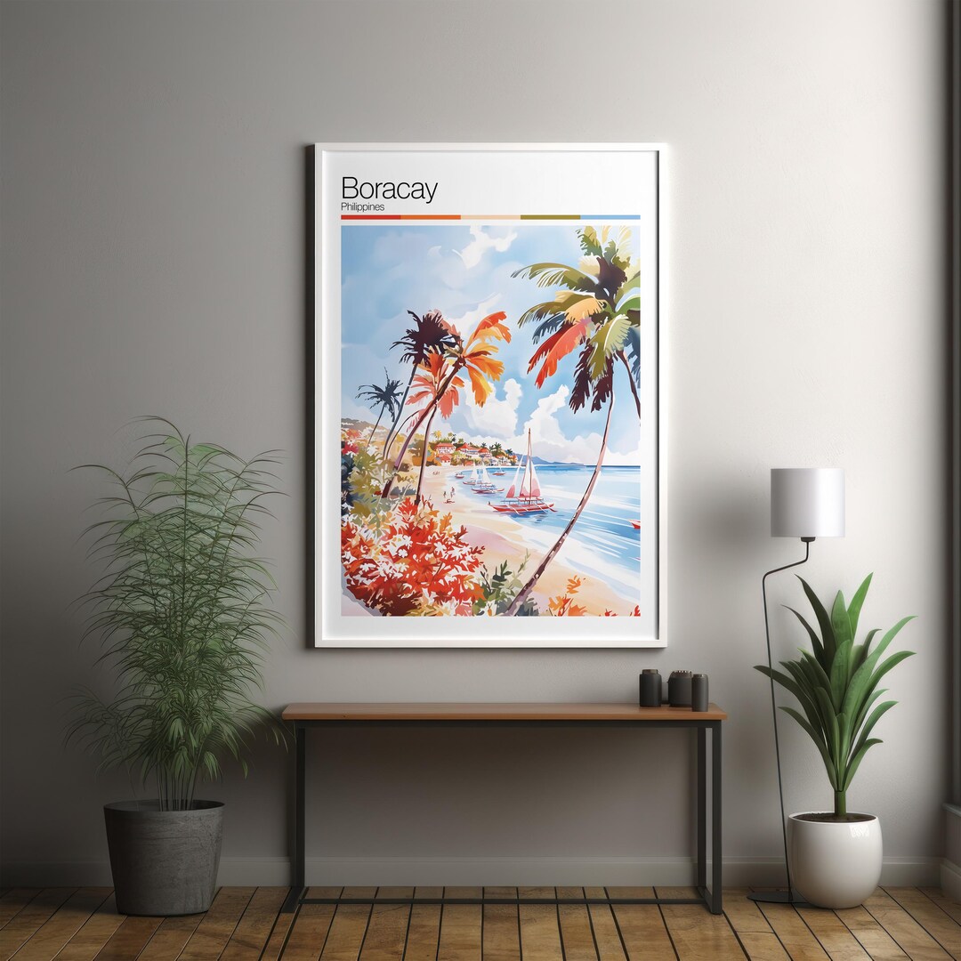 Boracay Island Art Print - Boracay Island Travel Poster / Philippines ...
