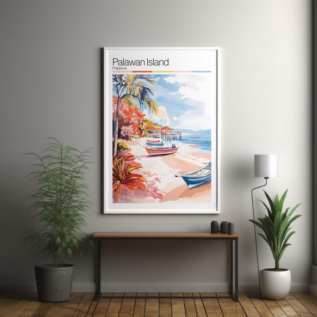 Palawan Island Wall Art Print - Palawan Island Travel Poster ...