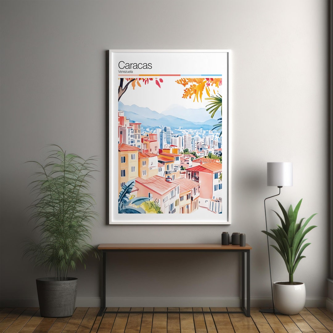 Caracas Art Print - Caracas Travel Poster / Venezuela Wall Art Print ...