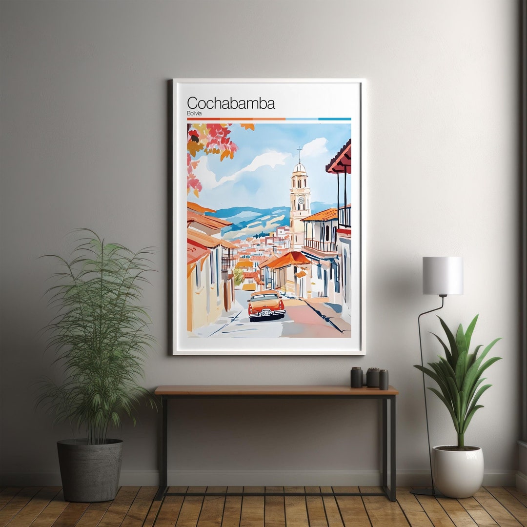 Cochabamba Art Print - Cochabamba Travel Poster / Bolivia Wall Art ...