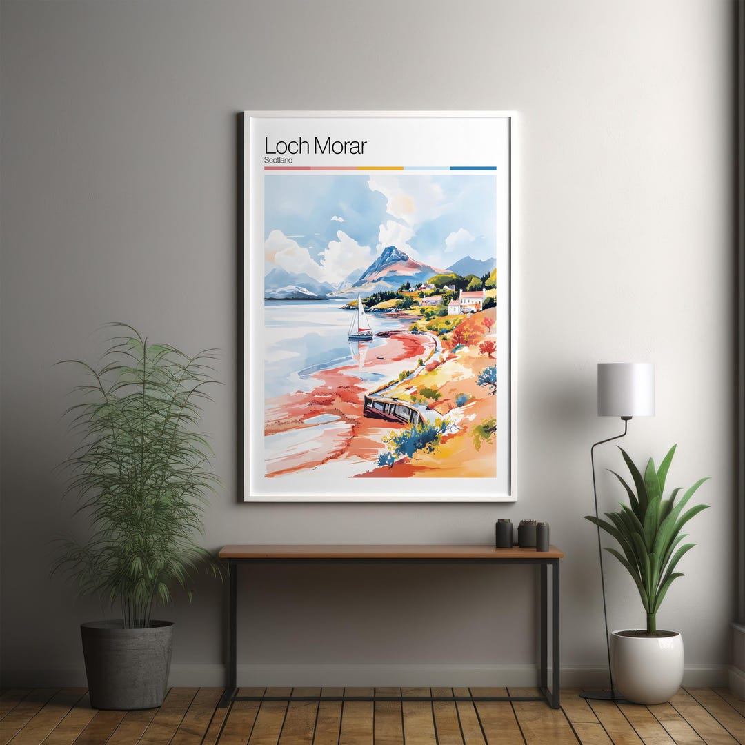 Loch Morar Art Print - Loch Morar Travel Poster / Scotland Lake Wall ...