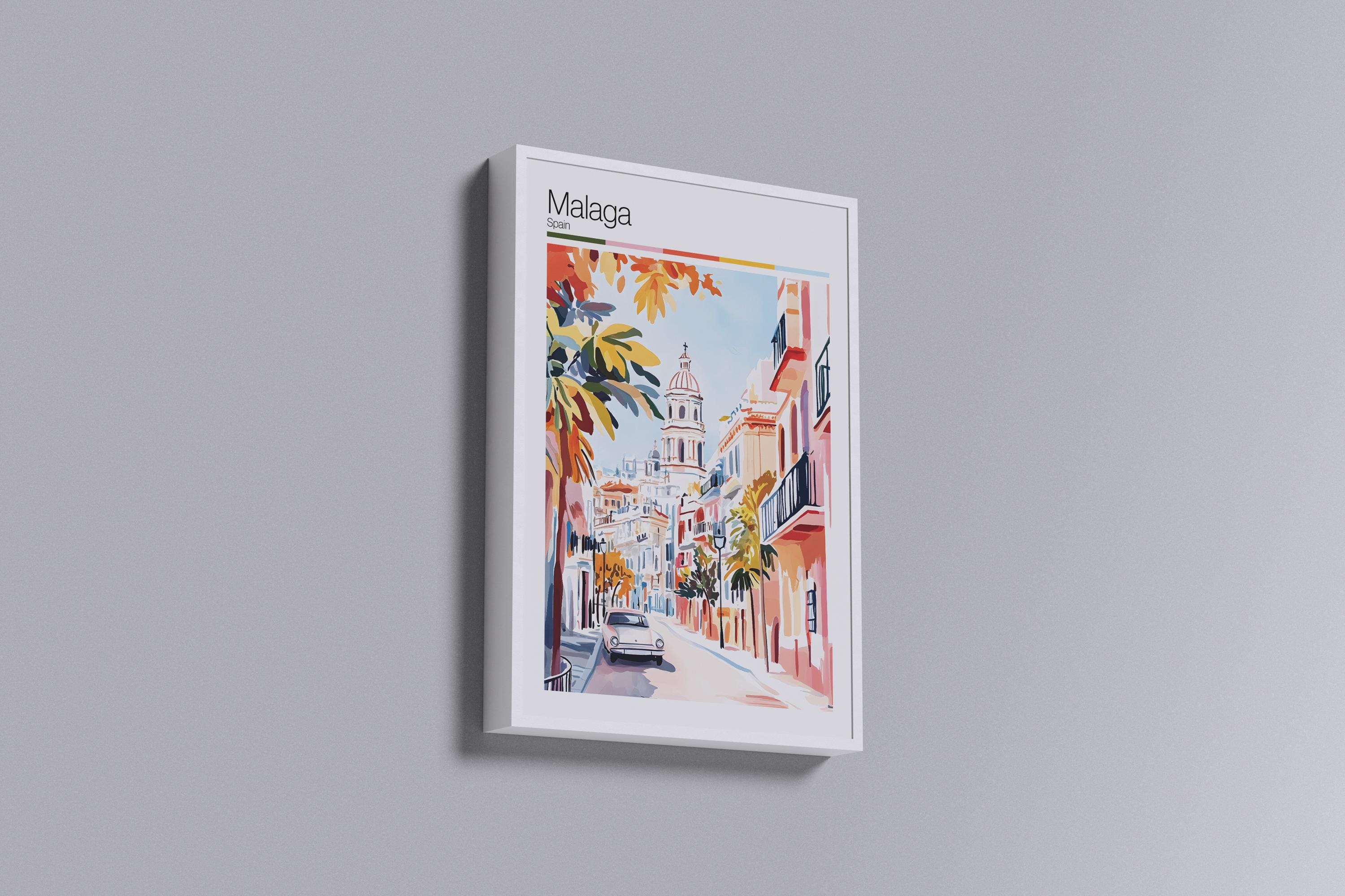 Malaga Poster Malaga Travel Print / Spain Wall Art Print / Spain Home ...