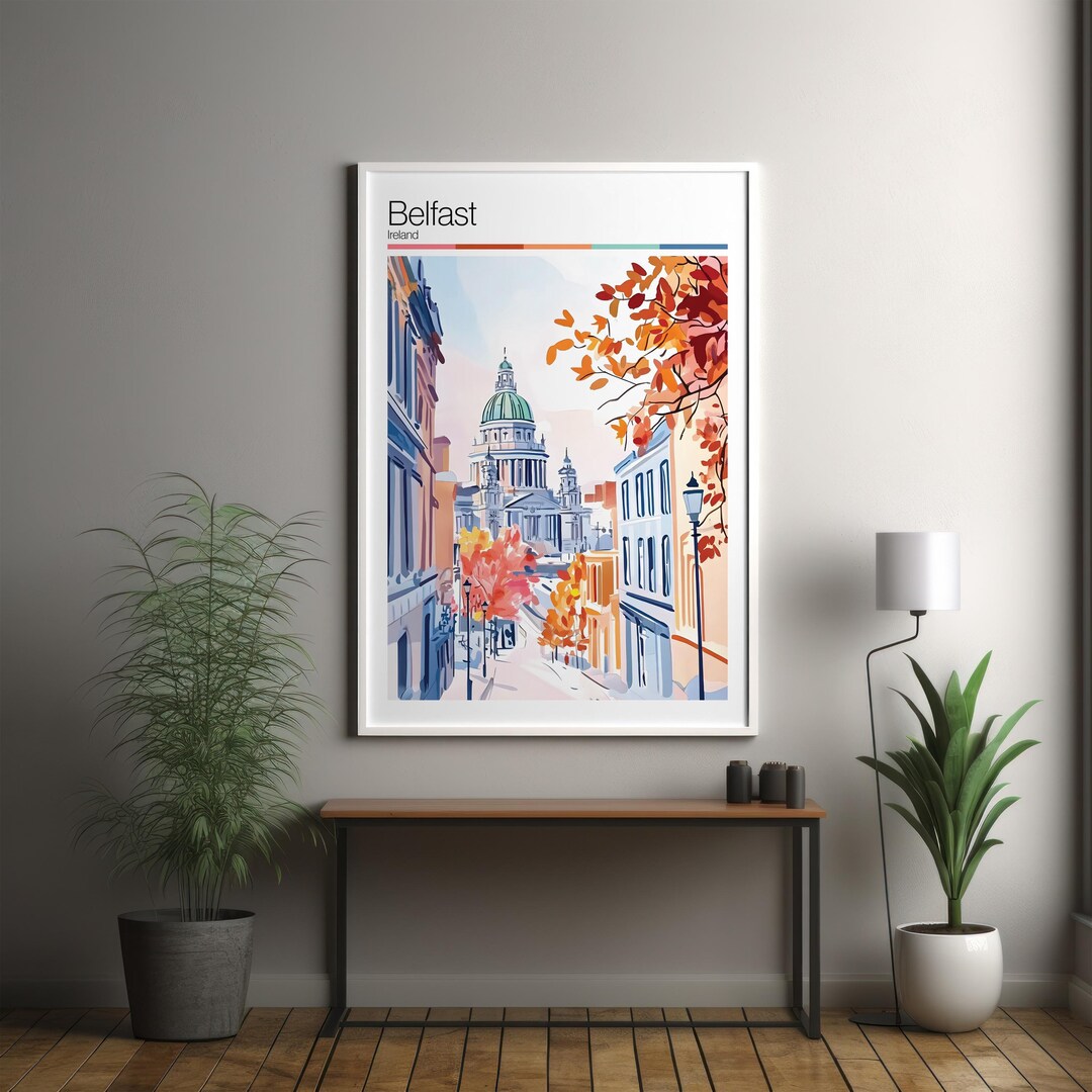 Belfast Art Print - Belfast Travel Poster / Ireland Wall Art Print ...