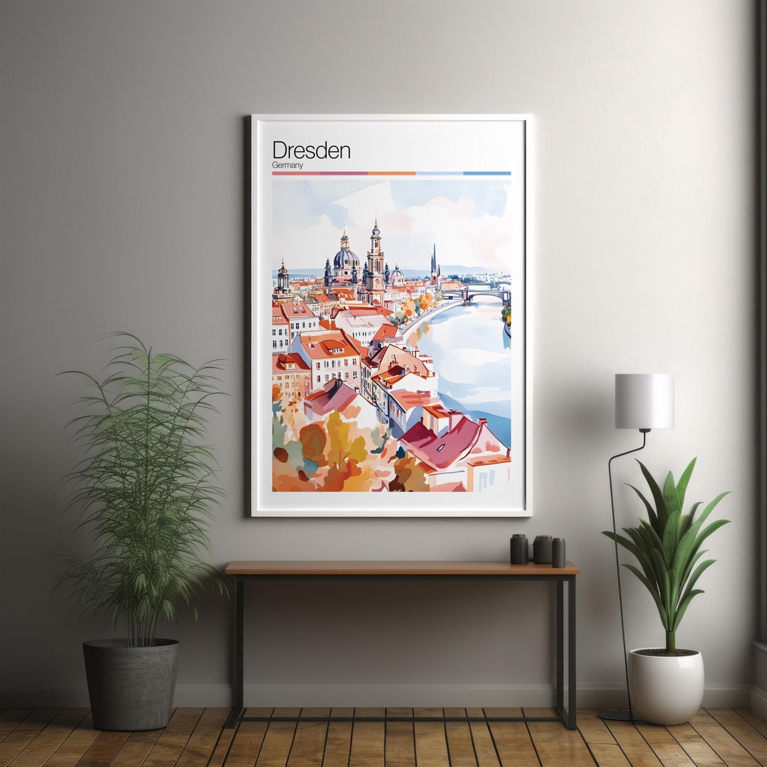 Dresden Print – Dresden Soft Colors Travel Poster – Dresden Colourful ...