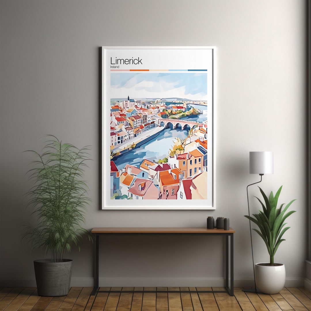 Limerick Art Print - Limerick Travel Poster / Ireland Wall Art Print ...