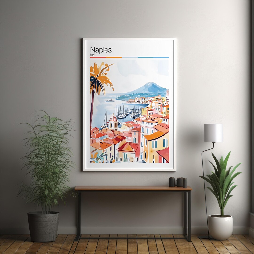 Naples Art Print - Naples Travel Poster / Italy Wall Art Print / Italy ...