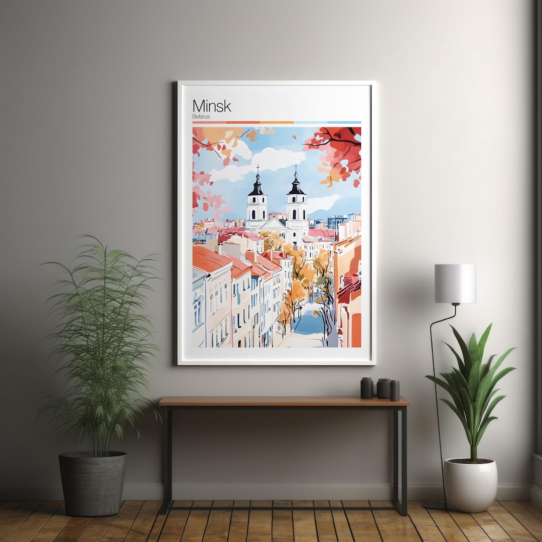 Minsk Art Print - Minsk Travel Poster / Belarus Wall Art Print ...